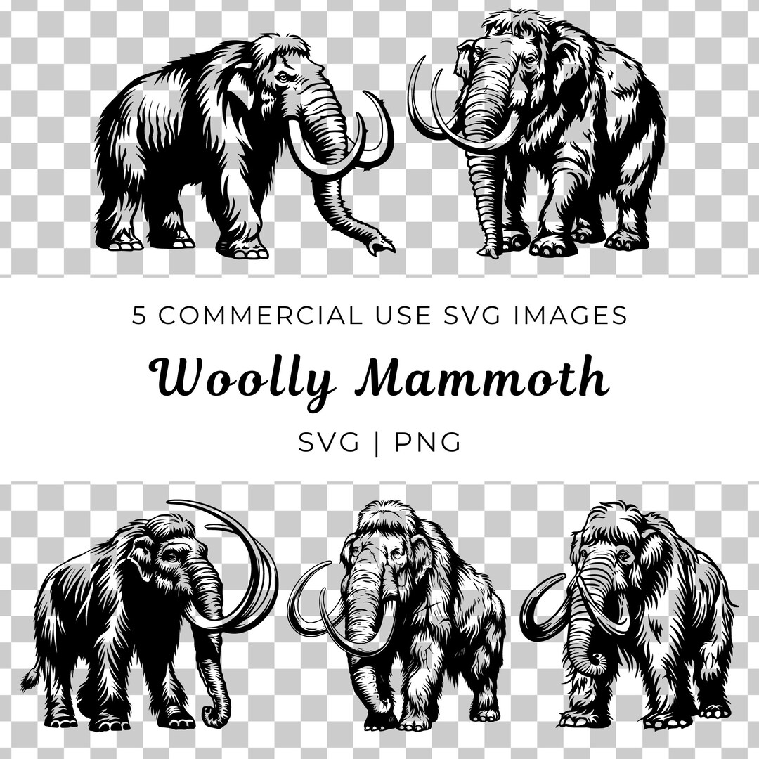 Woolly Mammoth Svg, Mammoth Clip Art, Prehistoric Animals, Ancient ...
