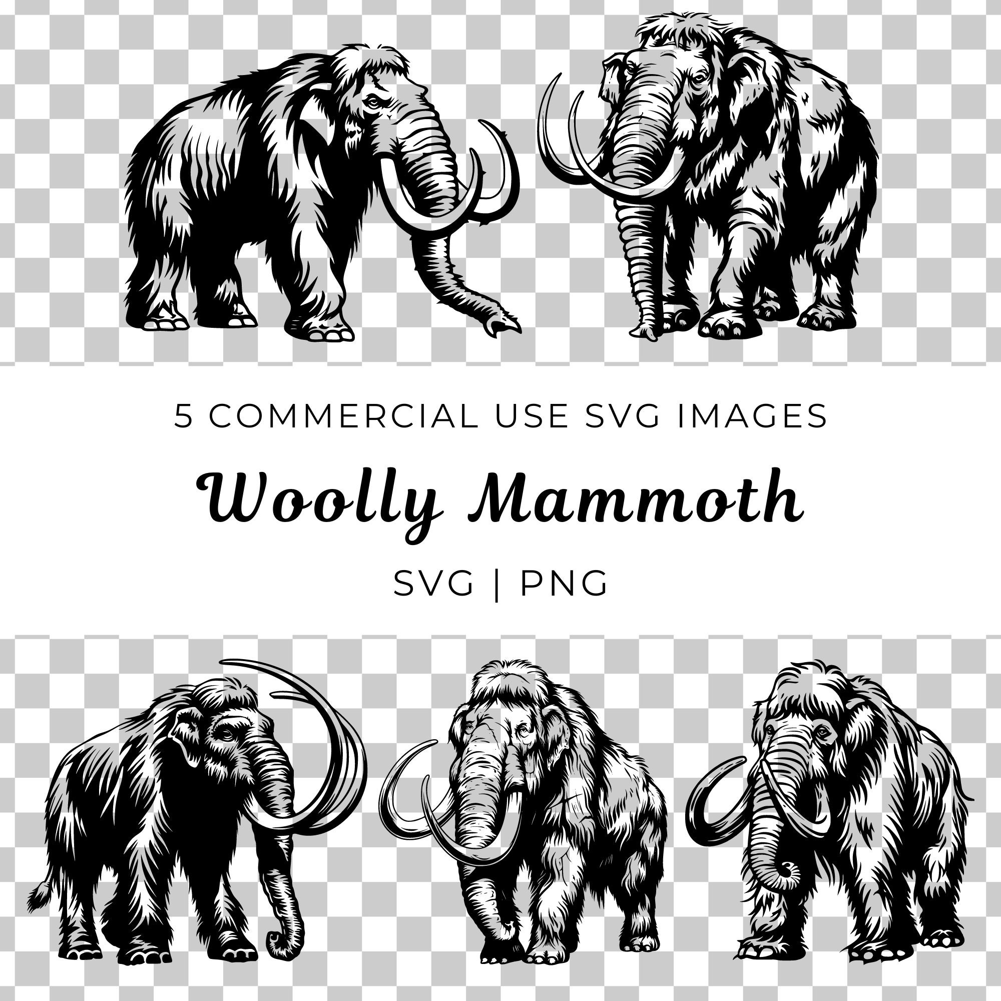 Woolly Mammoth Svg, Mammoth Clip Art, Prehistoric Animals, Ancient ...