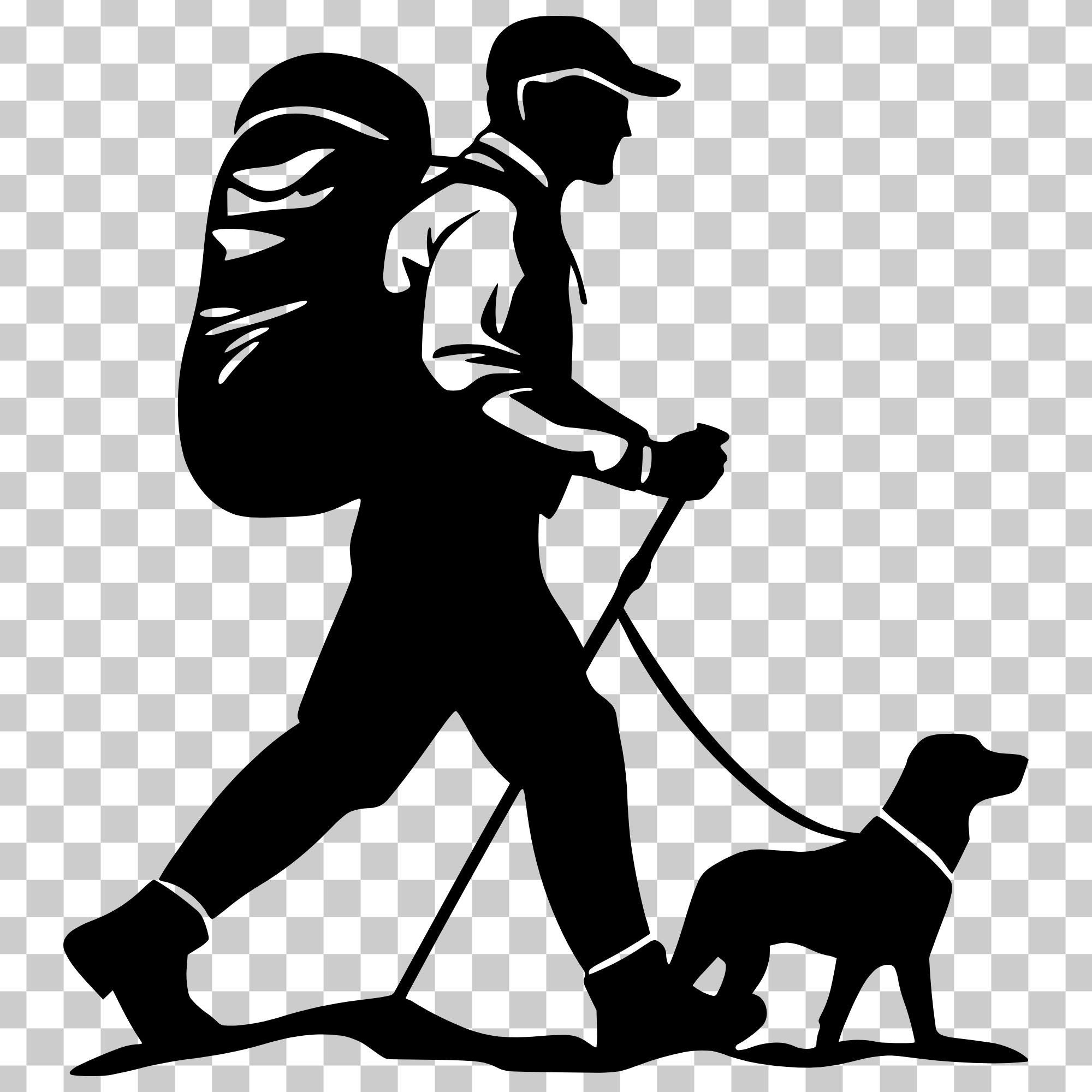 Hiking With Dog Svg, Dog Adventure Svg, Outdoor Dog Vector, Mountain ...