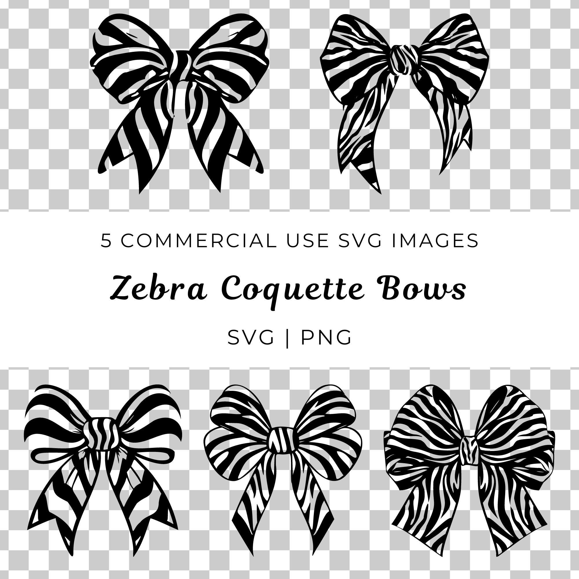 Zebra Coquette Bow Svg, Coquette Svg, Zebra Pattern Svg, Zebra Bow Svg ...