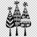 Scandi Folk Art Christmas Trees Svg, Scandinavian Christmas Tree Svg ...
