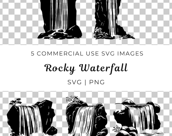 Waterfall SVG, Waterfall DXF, Waterfall PNG, Waterfall Clipart ...