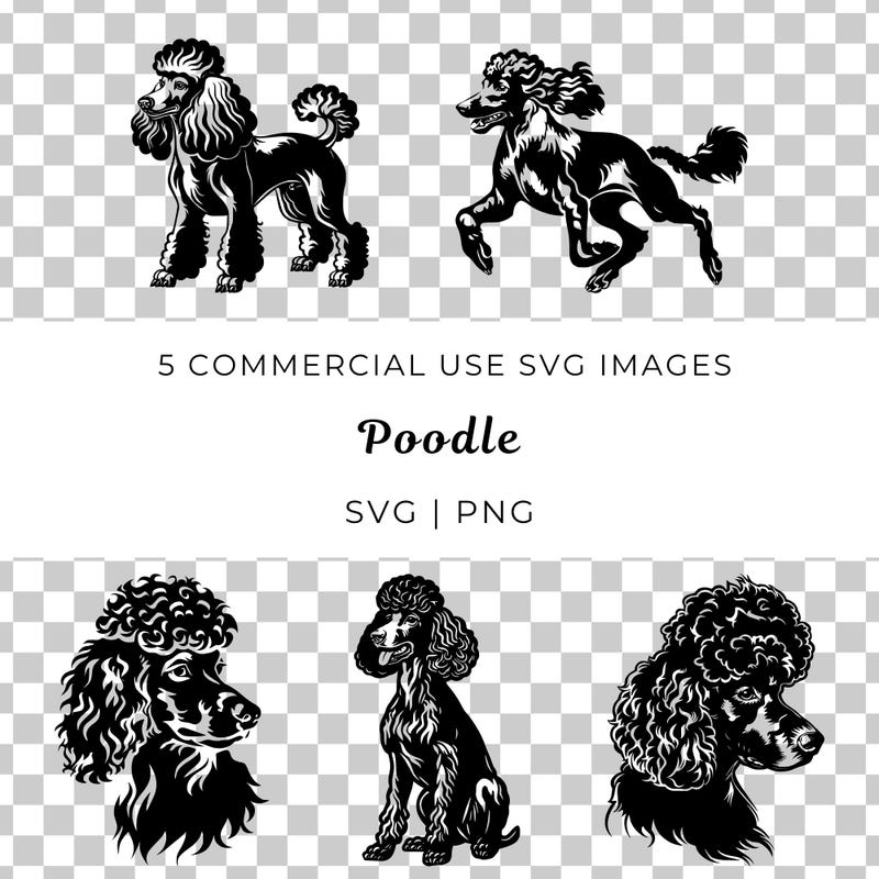 Poodle Svg - Etsy