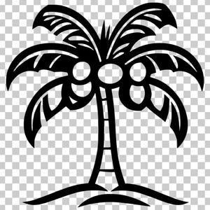 Coconut Tree SVG, Tropical Palm Vector Clipart (digital Download) - Etsy