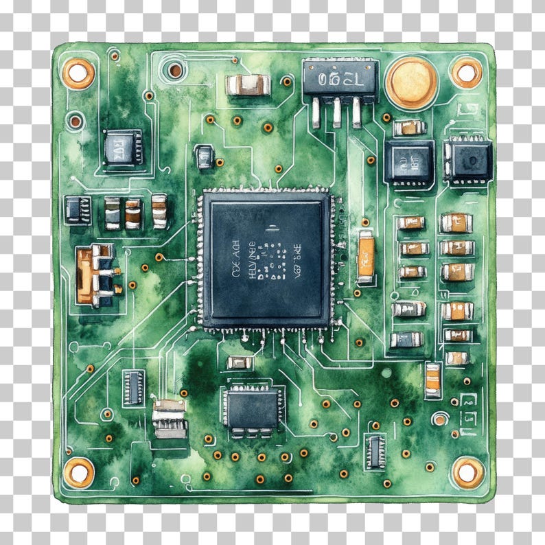 Circuit Board Clipart, Computer Parts Png, Technology Clipart, Circuit ...
