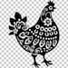 Scandi Chicken Svg, Folk Art Chicken Svg, Country Hen Svg, Folk Art ...