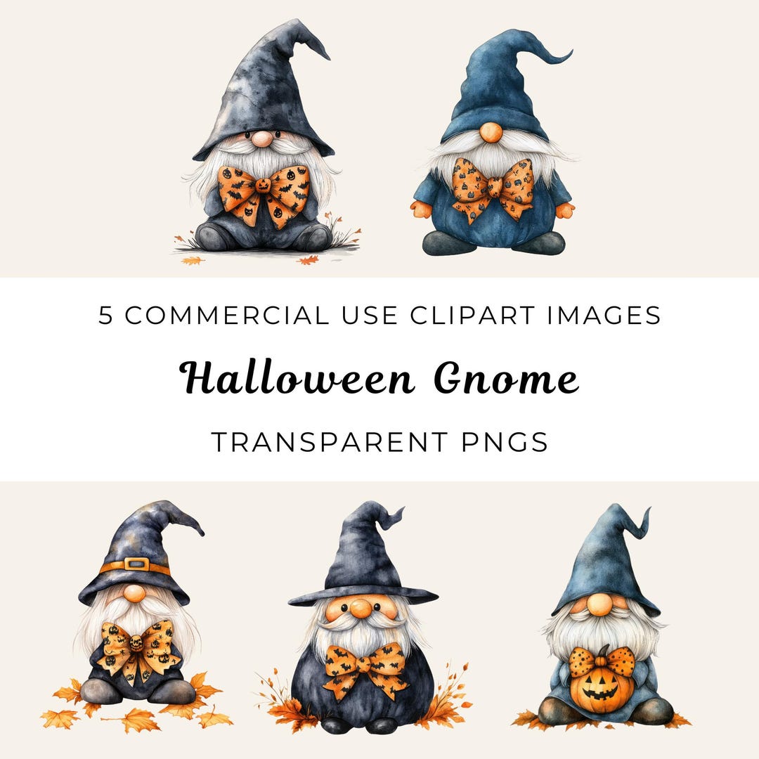Halloween Gnome With Coquette Bow Clipart, Cute Gnome With Bow Png ...
