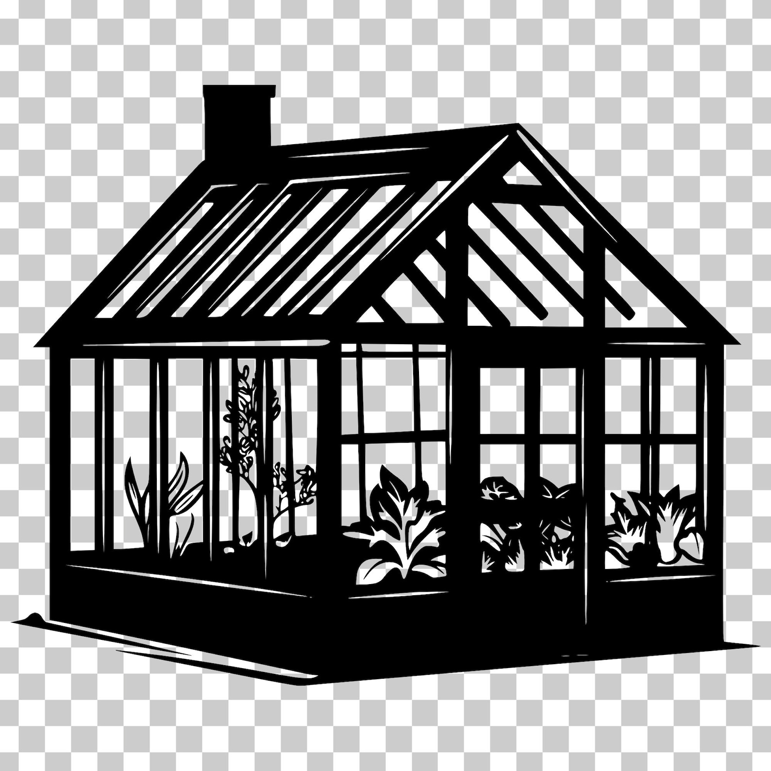 Garden Greenhouse Svg, Greenhouse Plant Vector, Botanical Greenhouse ...
