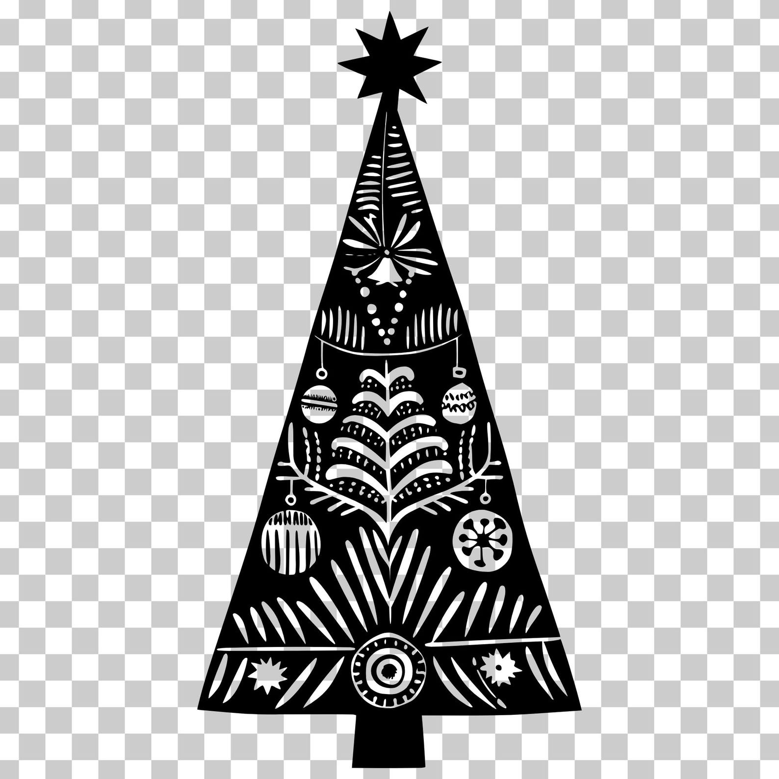 Scandi Christmas Tree Svg, Scandinavian Christmas Svg, Nordic Christmas ...