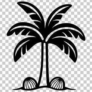 Coconut Tree SVG, Tropical Palm Vector Clipart (digital Download) - Etsy
