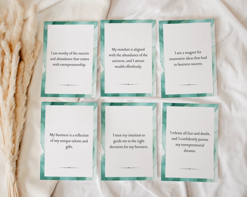 Printable Affirmation Cards | Entrepreneurial Motivation | Leadership ...