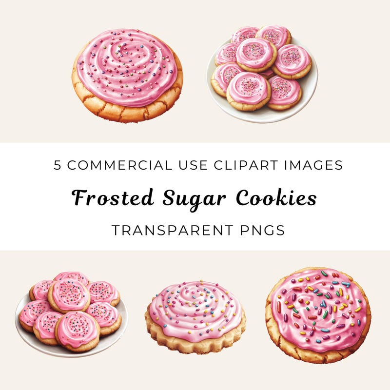 Sugar Cookie Clipart - Etsy