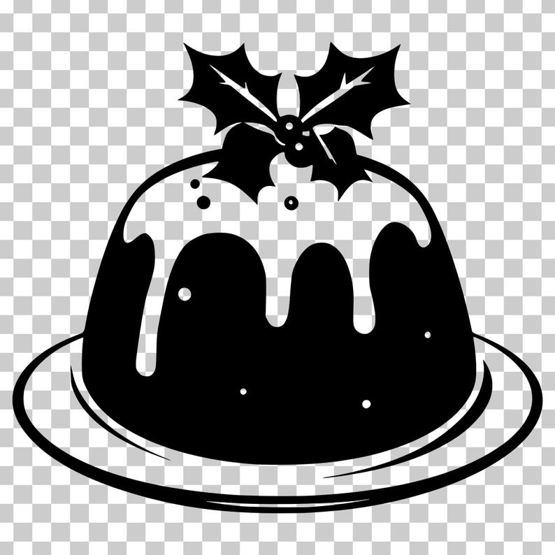 Christmas Pudding Svg, Holiday Dessert Vector, Festive Pudding Svg ...