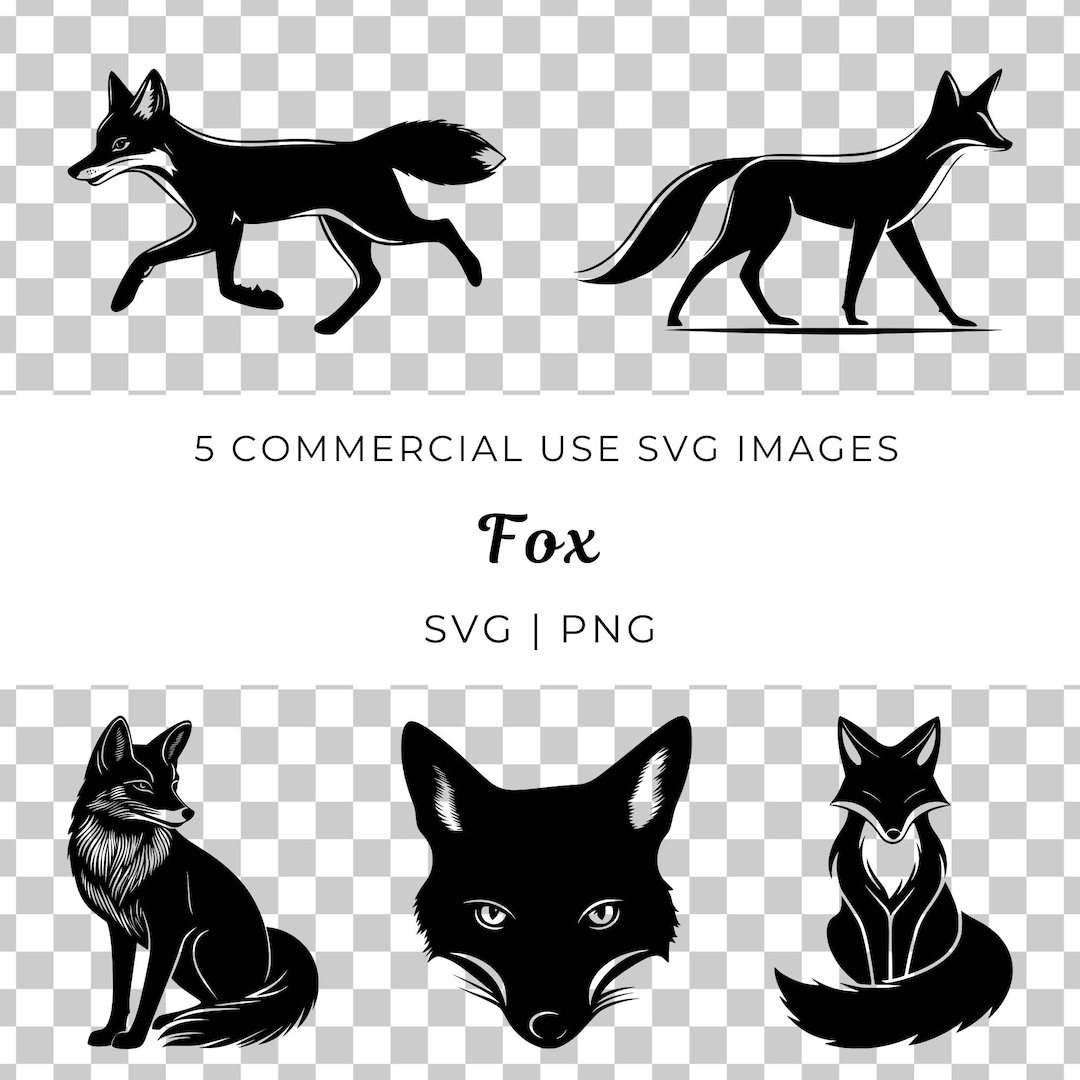 Woodland Fox Svg, Cute Fox Vector, Fox Animal Svg, Fox Forest Vector ...