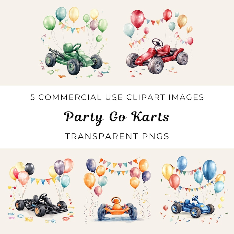 Go Kart Clipart, Kids Birthday Party Png, Racing Clipart, Kart Racing ...