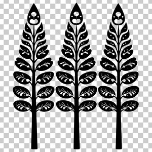 Scandi Folk Art Pines Vector, Pine Tree Svg, Scandi Pine Vector, Folk ...