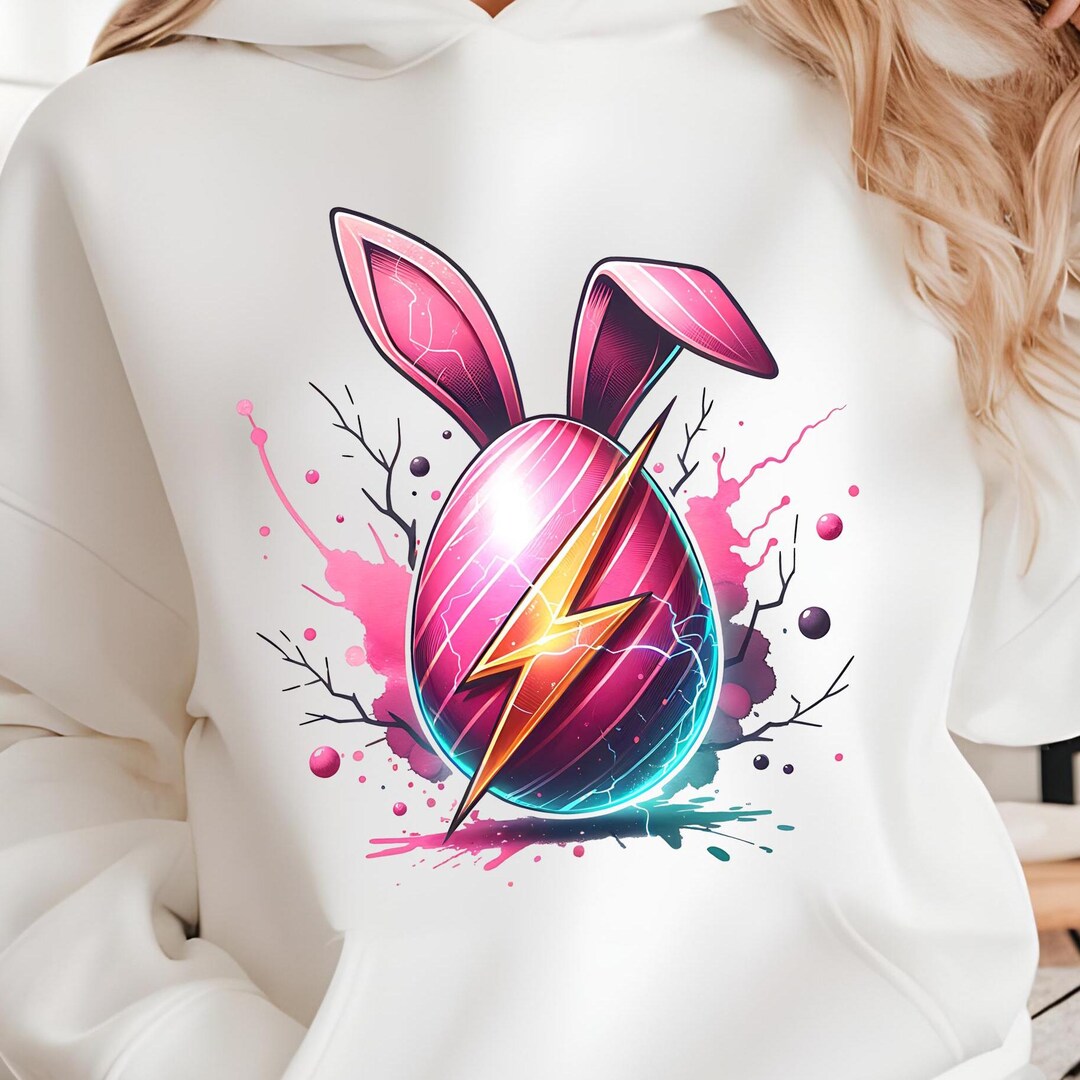 Happy Easter Png, Lightning Bolt Sublimation, Bunny Ears Easter ...