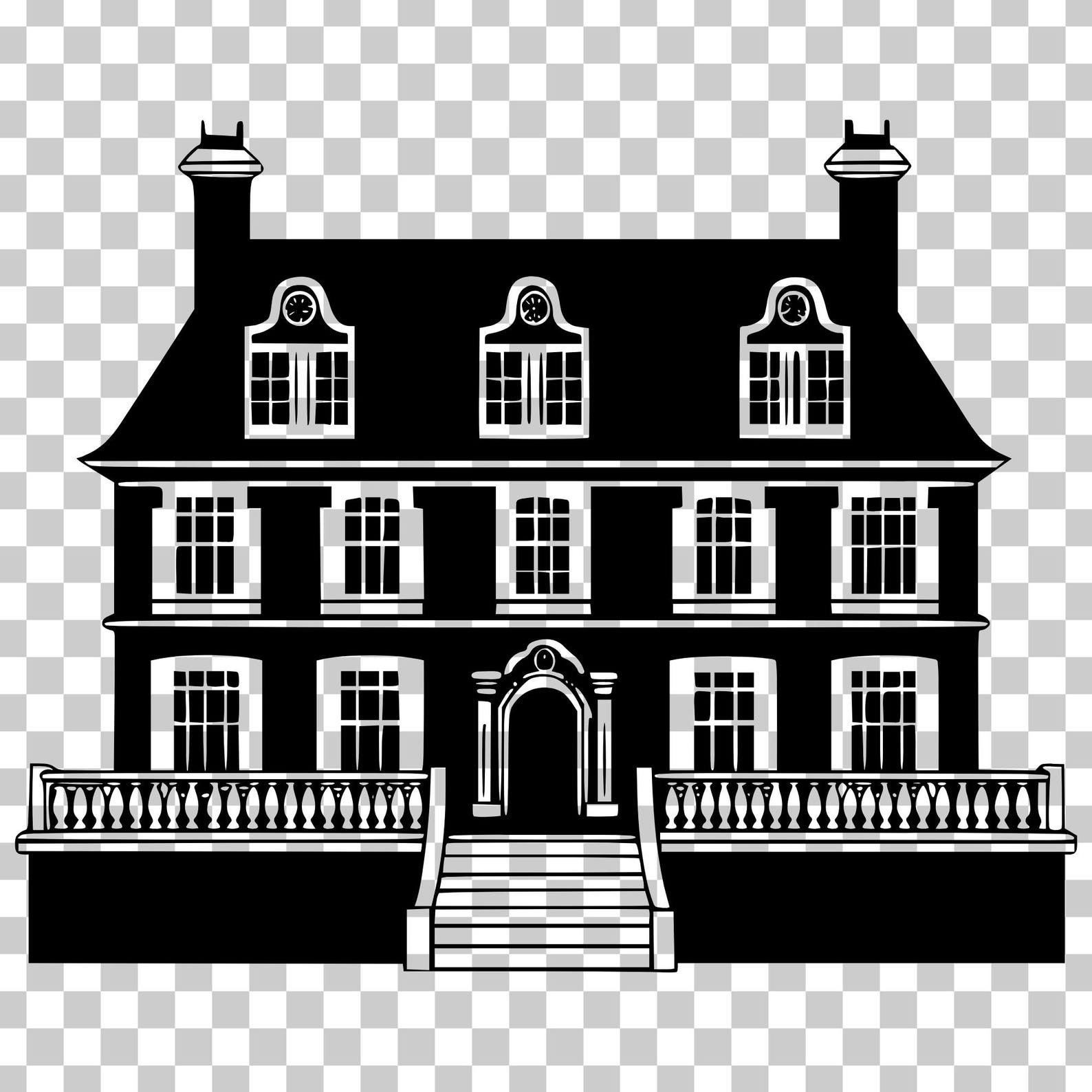 Colonial House Svg, Classic Home Vector, Traditional House Svg ...