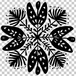 Scandi Folk Art Christmas Snowflakes Svg, Scandinavian Snowflake Svg ...