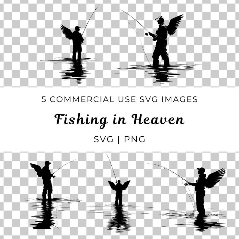 Fishing in Heaven SVG, Fisherman Memorial PNG (digital Download) - Etsy