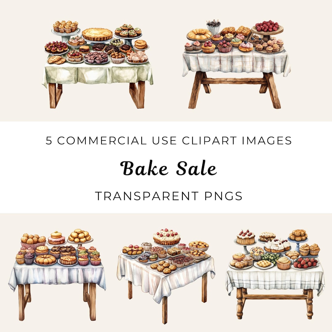 Bake Sale Png, Baking Clipart, Vintage Baking Clipart, Watercolor ...