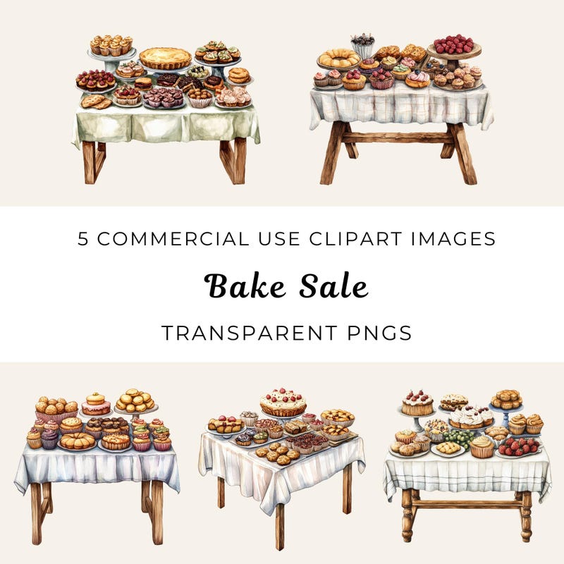 Bake Sale Clip Art - Etsy