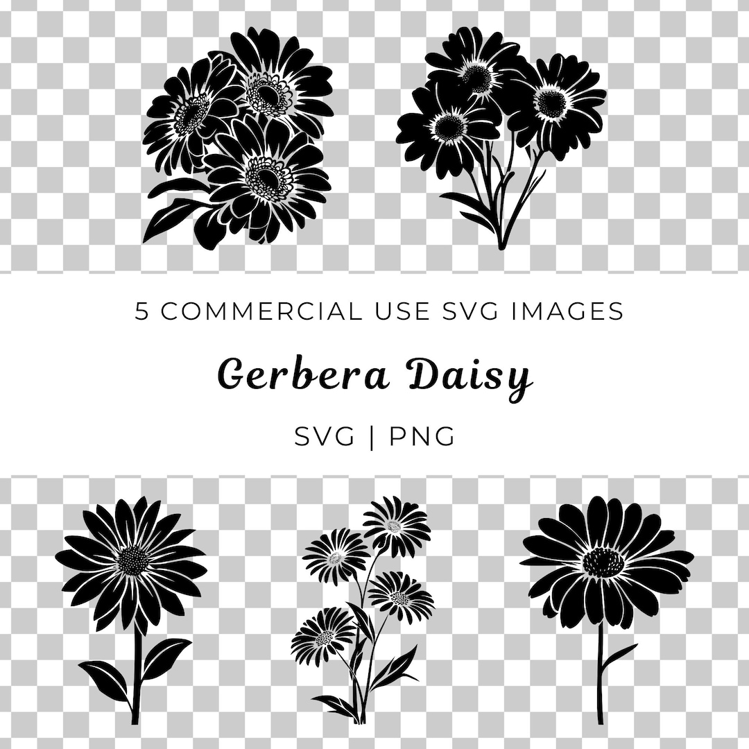 Gerbera Daisy Svg, Daisy Flower Svg, Cheerful Gerbera Daisy Svg, Floral ...