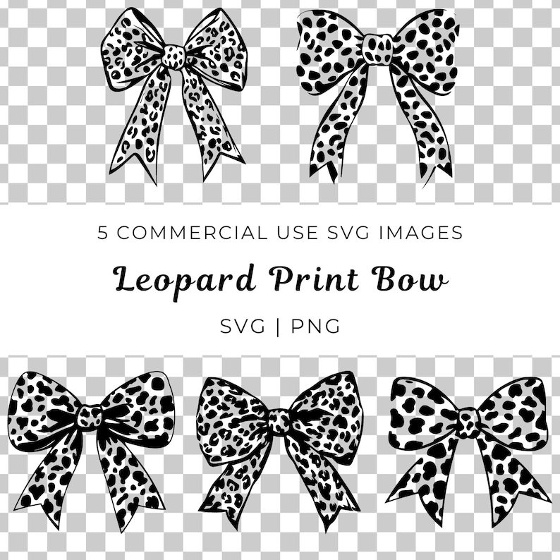 Leopard Print Bow Svg, Leopard Print Coquette Svg, Animal Print Bow Svg ...