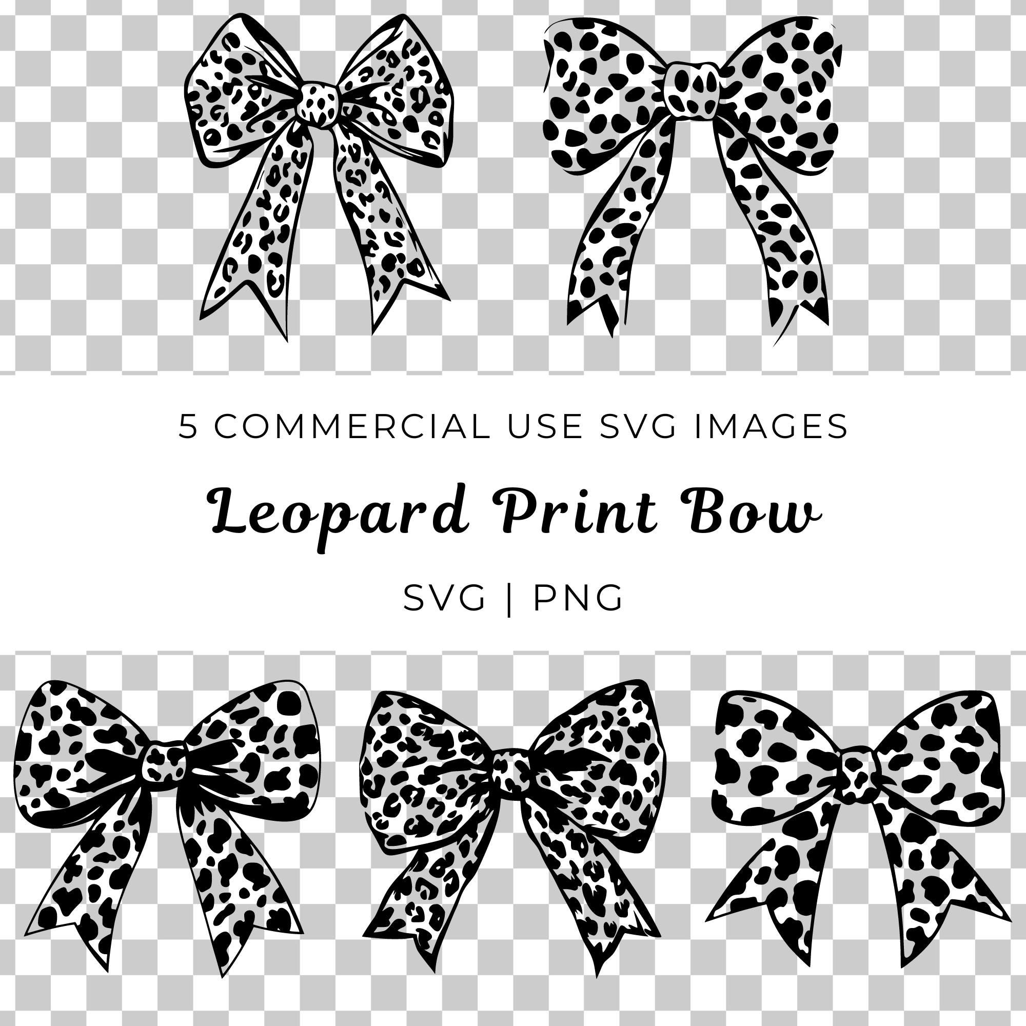 Leopard Print Bow Svg, Leopard Print Coquette Svg, Animal Print Bow Svg ...