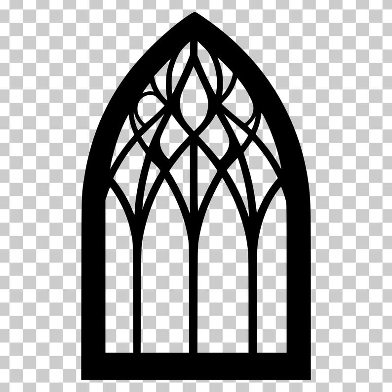 Church Stained Glass Window Svg, Cathedral Glass Vector, Christian Svg ...