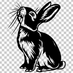 Cute Rabbit Vector, Woodland Animal Svg, Wild Rabbit Svg, Easter Bunny ...
