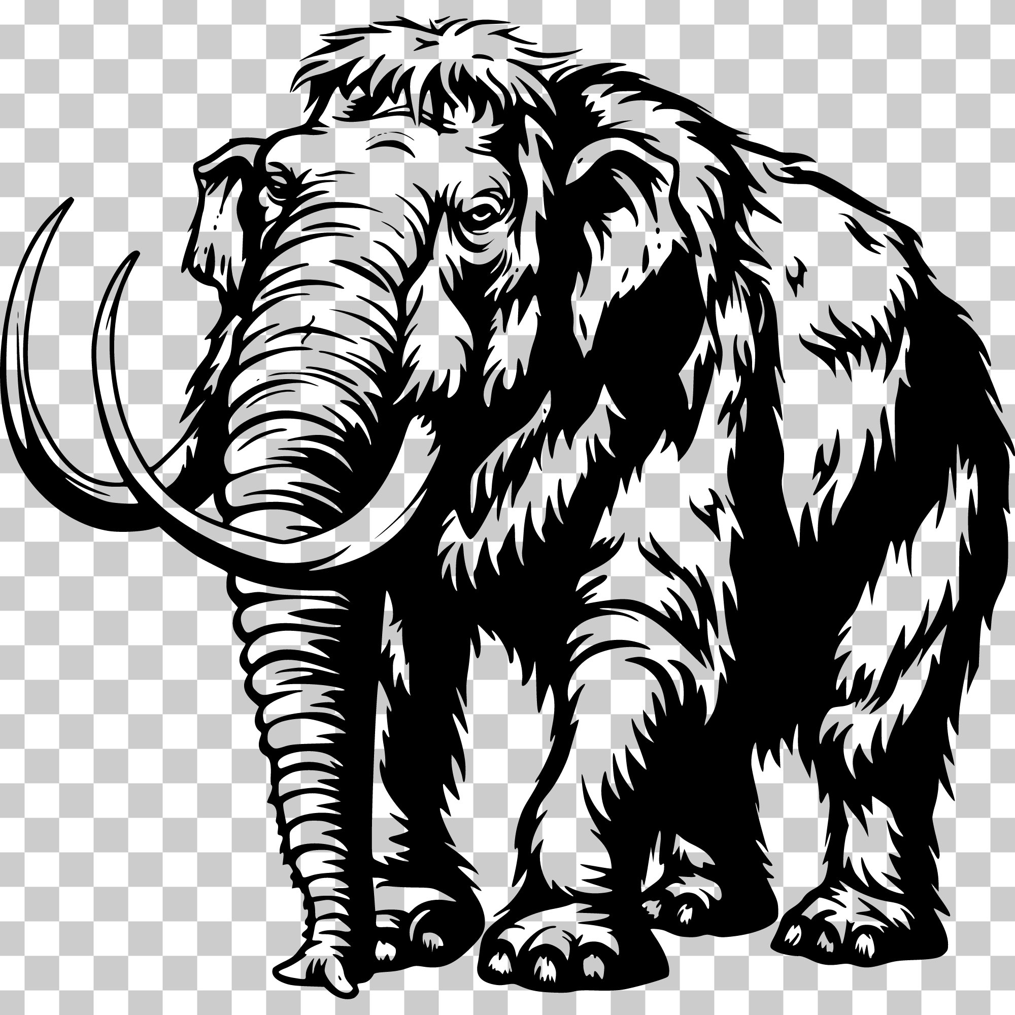 Mamut lanudo svg, mamut clip art, animales prehistóricos, mamut antiguo ...