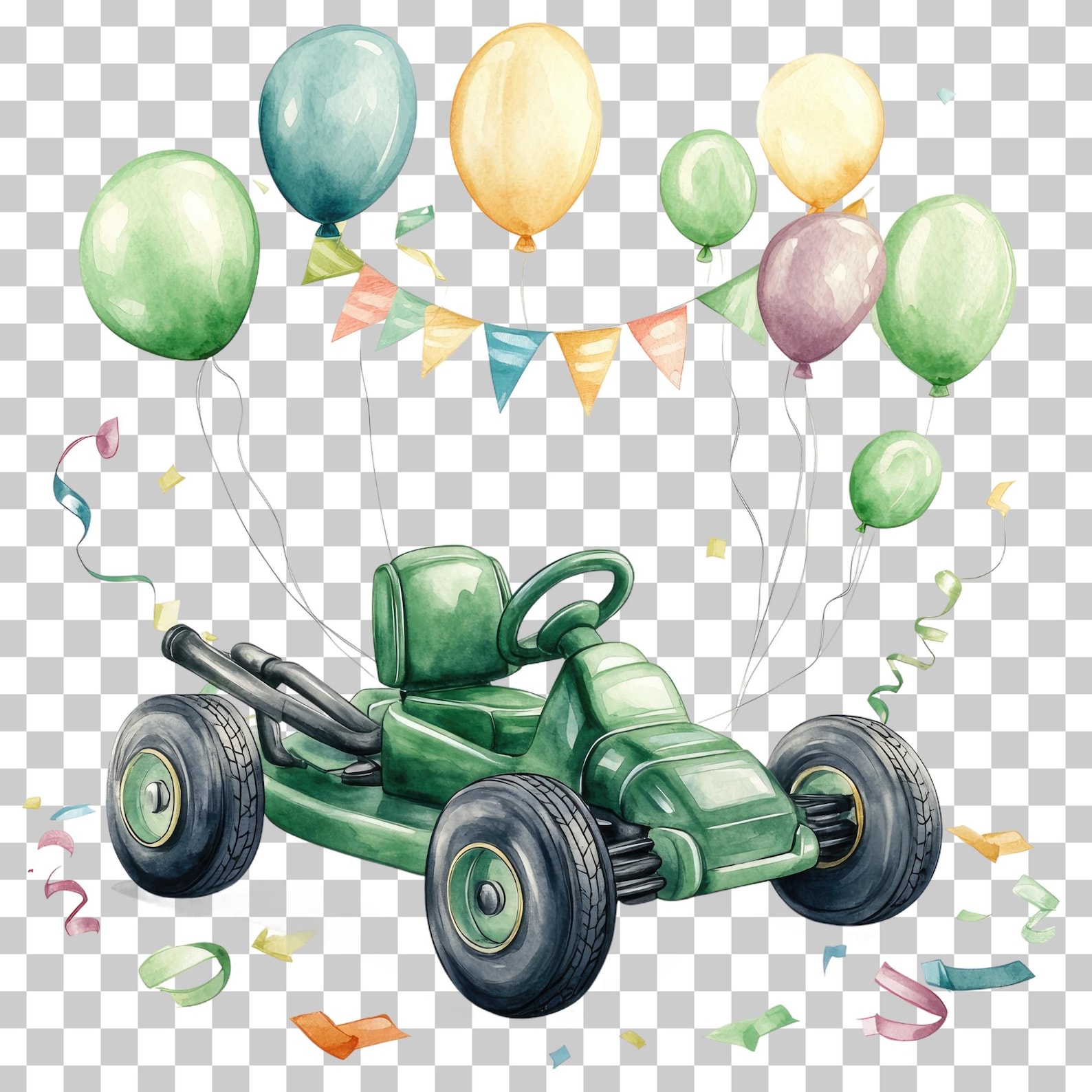 Go Kart Clipart, Kids Birthday Party Png, Racing Clipart, Kart Racing ...