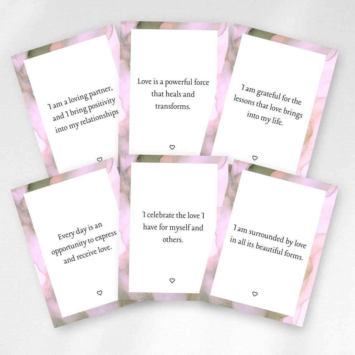 Valentines Day Affirmation Cards, Printable PDF, Self Love and Self ...