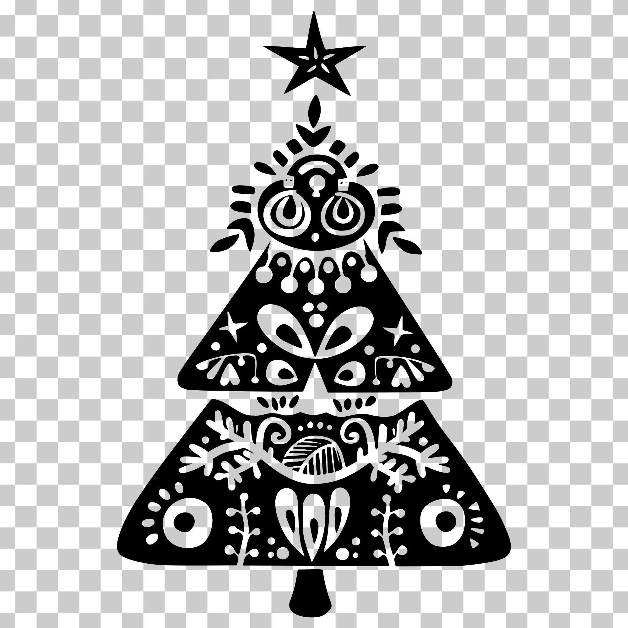 Scandi Christmas Tree Svg, Scandinavian Christmas Svg, Nordic Christmas ...