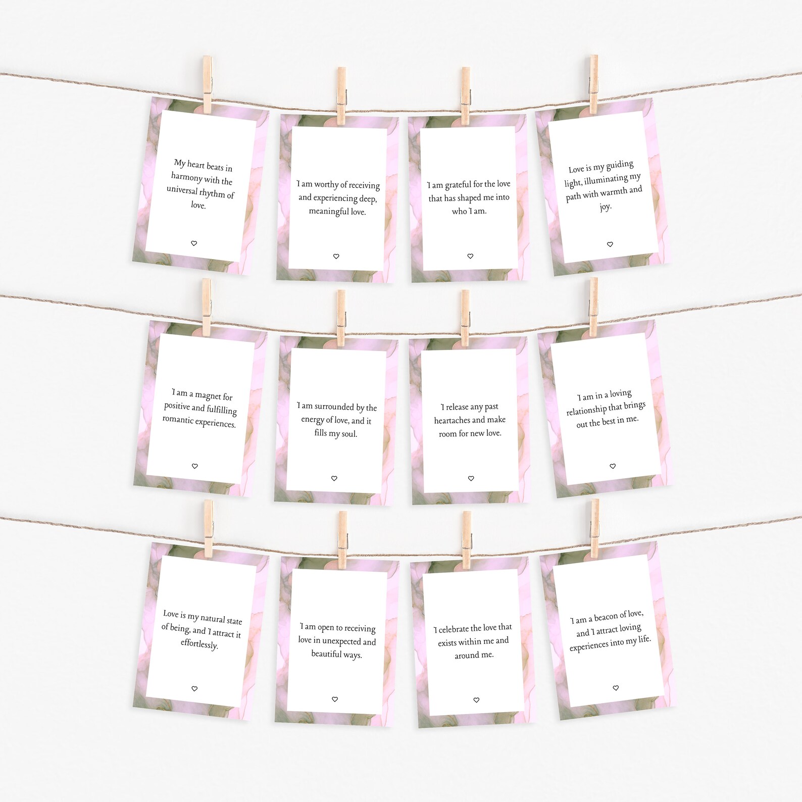 Valentines Day Affirmation Cards, Self Love, Positive Reminders ...