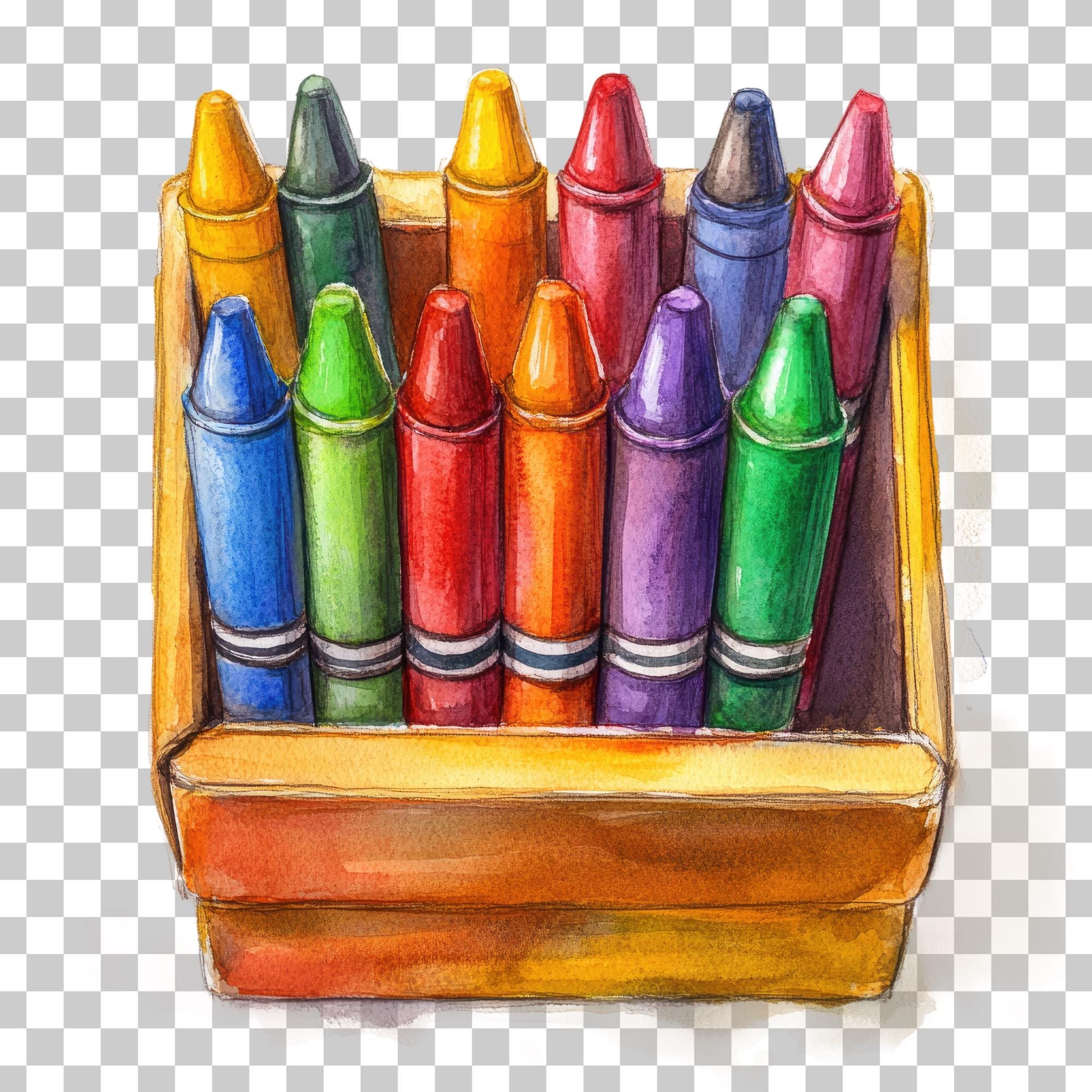 Box of Crayons Png, Colorful Crayons Png, Pack of Crayons Clipart ...
