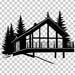 Mountain Chalet Svg, Alpine Cabin Svg, Rustic Chalet Svg, Snowy ...