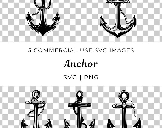Anchor Svg Png, Rope Svg, Navy Nautical Anchor Svg, Anchor Line Svg ...