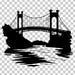 Suspension Bridge Vector, Suspension Structure Svg, Engineering Design ...