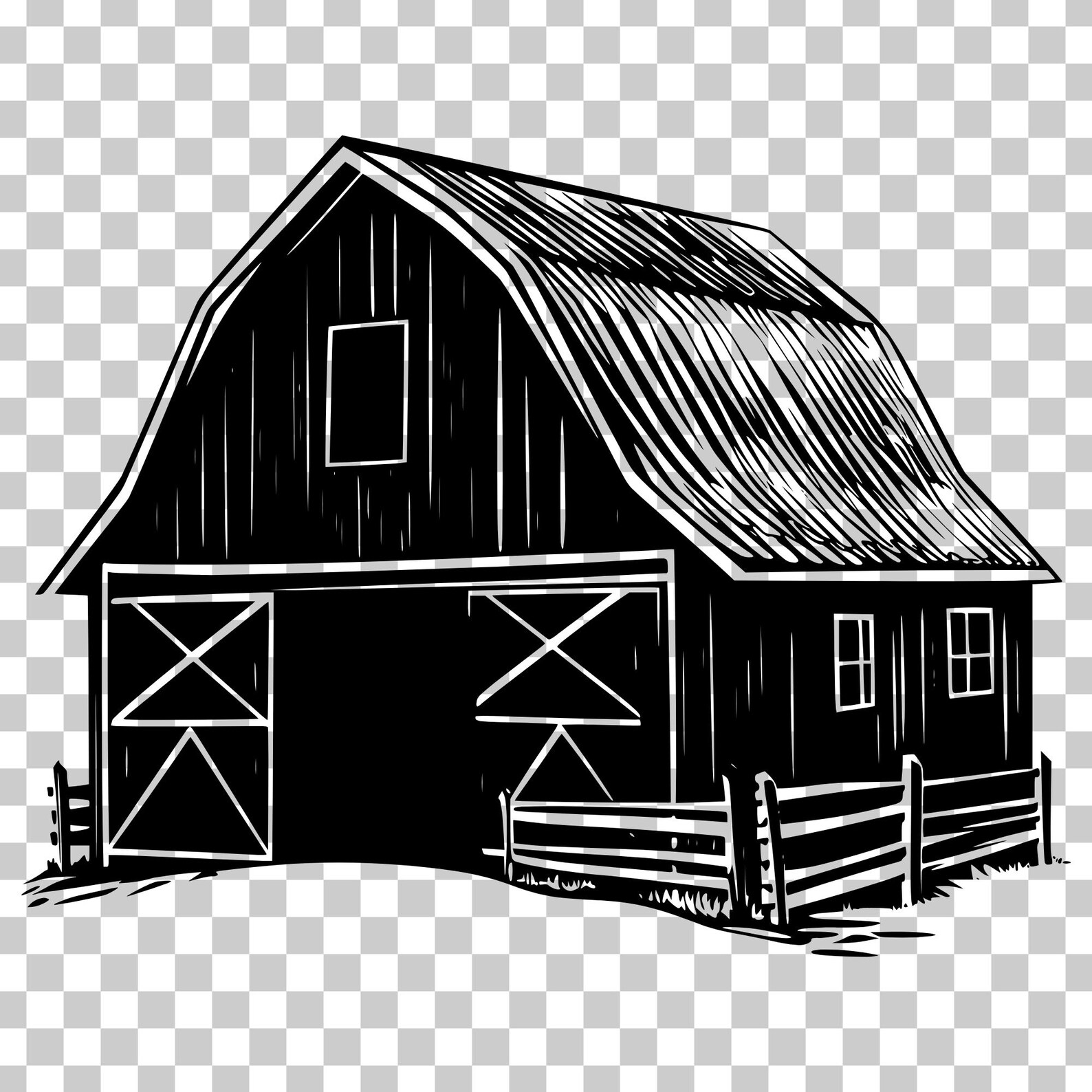 Rustic Barn Svg, Farm Barn Svg, Country Barn Vector, Barnyard Svg, Barn ...