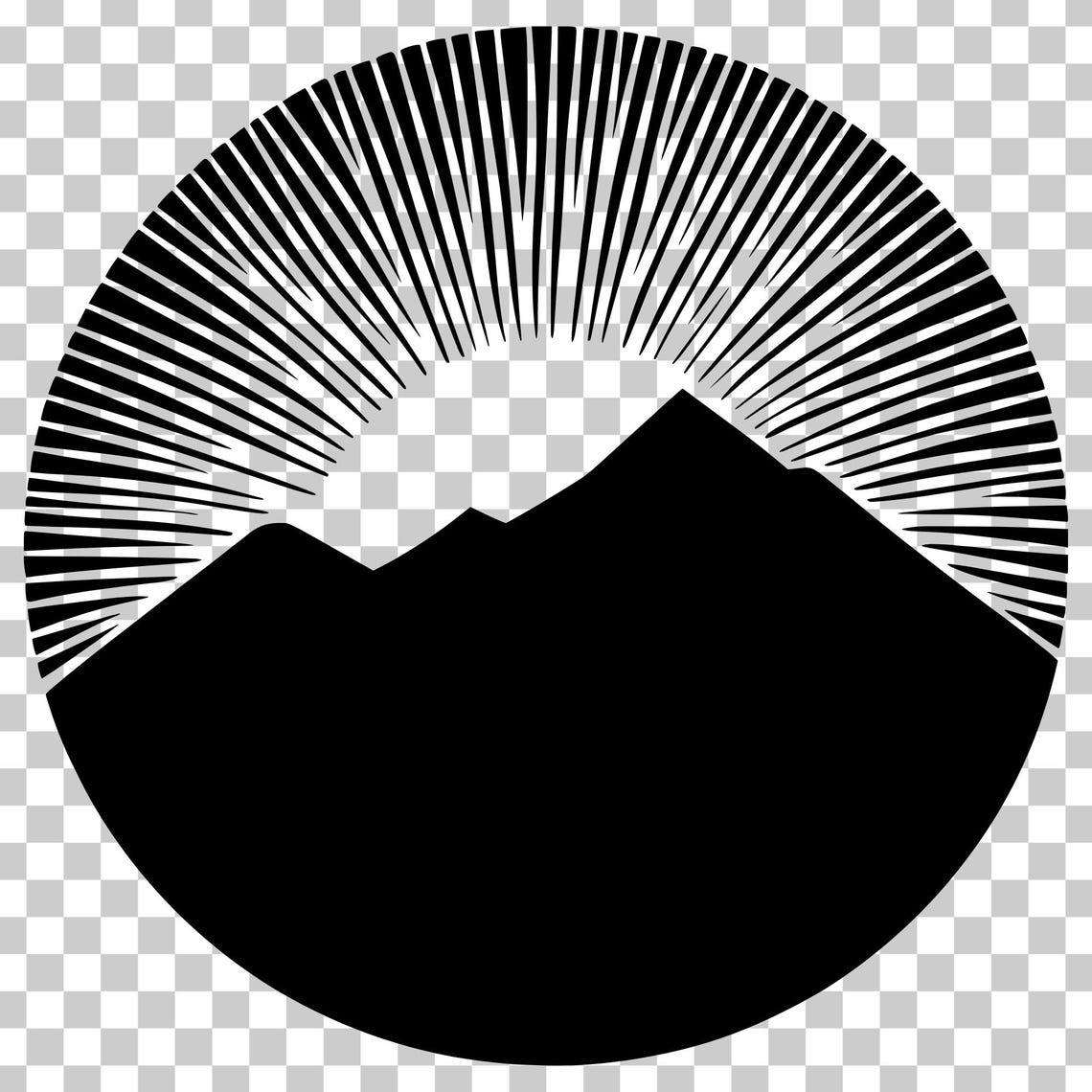 Mountain Range Svg, Rising Sun Vector, Sunrise Over Mountains Svg ...