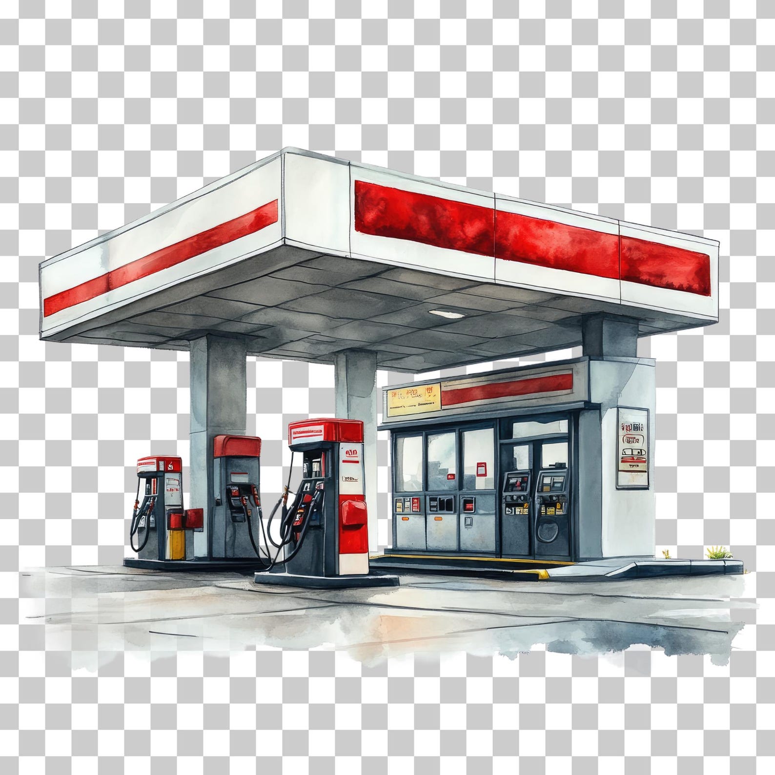 Gas Station Clipart, Petrol Station Clipart, Gas Pump Png, Fuel Pump ...