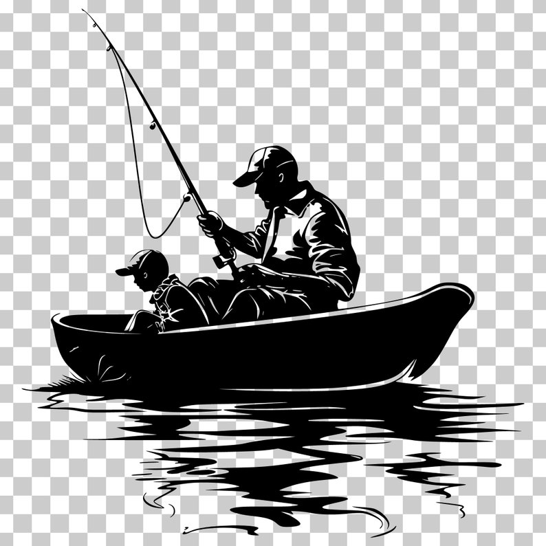 Father Daughter Fishing Svg | Fishing Clipart | Fishing Dad With Svg ...