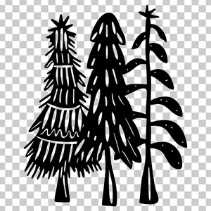 Scandi Pine Trees Vector, Folk Art Christmas Svg, Scandinavian ...