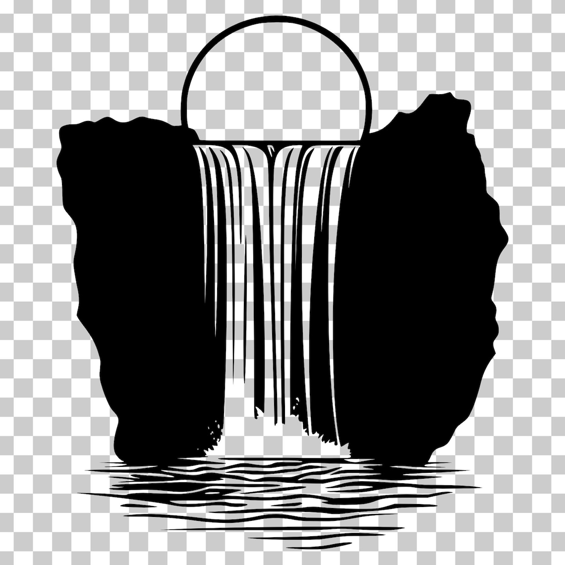 Tidefall Waterfall Svg, Ocean Waterfall Vector, Coastal Waterfall Svg ...