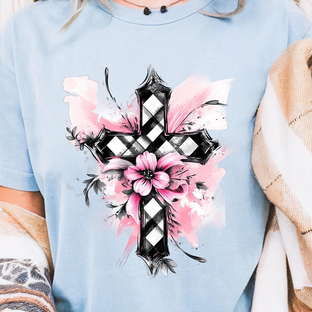 Black and White Checker, Retro Checked Cross Png, Religious Christian ...