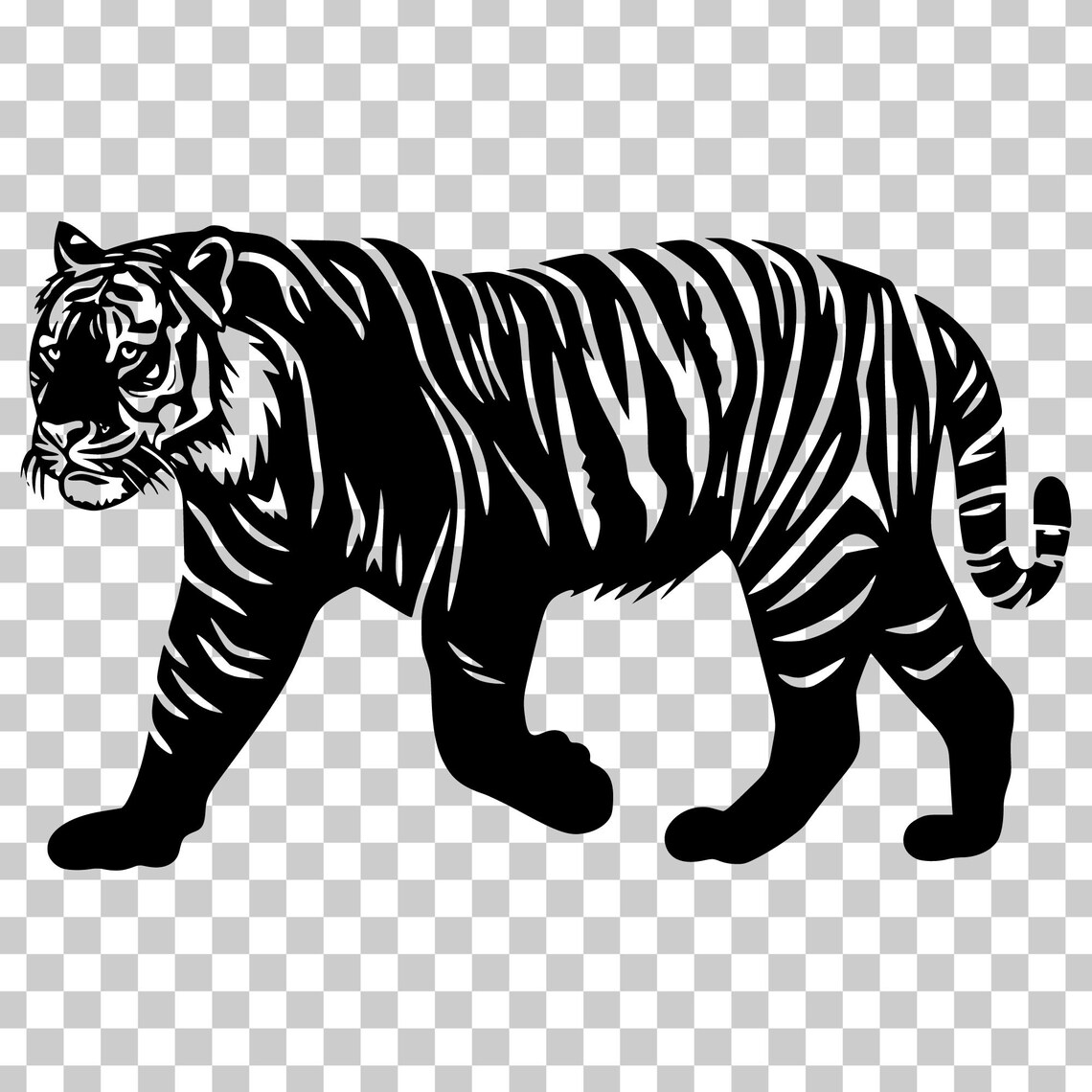 Jungle Tiger Vector, Wild Animal Svg, Big Cat Vector, Fierce Tiger Svg ...