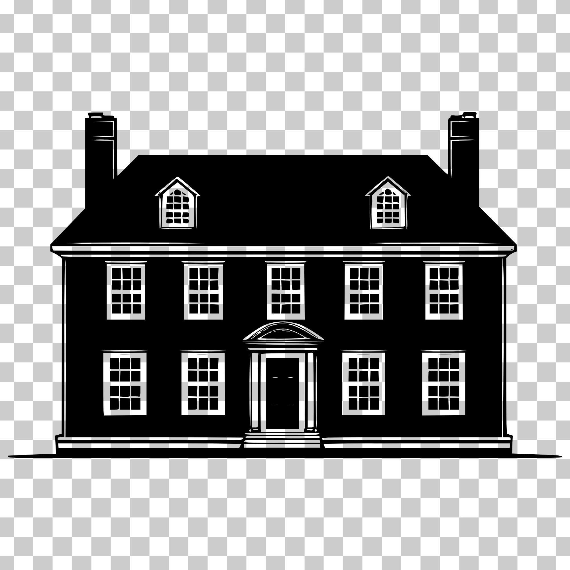 Colonial House Svg, Classic Home Vector, Traditional House Svg ...