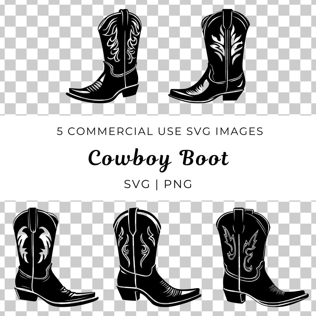 Cowboy Boots Design Svg, Country Girl Cowboy Boots Design, Line Dance ...